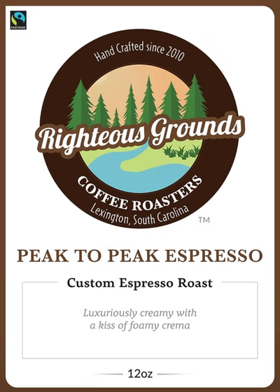 12 oz Peak to Peak Espresso Roast | Righteous Grounds Coffee CO
